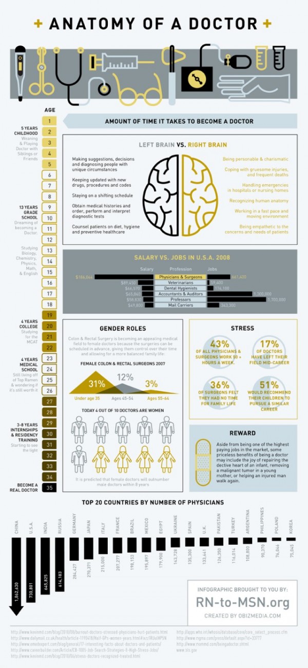 Anatomy of a Doctor - The D Infographics